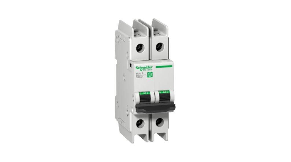 M9F42202 | Schneider Electric Multi 9 MCB, 2P, 2A Curve C, 10 kA Breaking Capacity | Distrelec ...